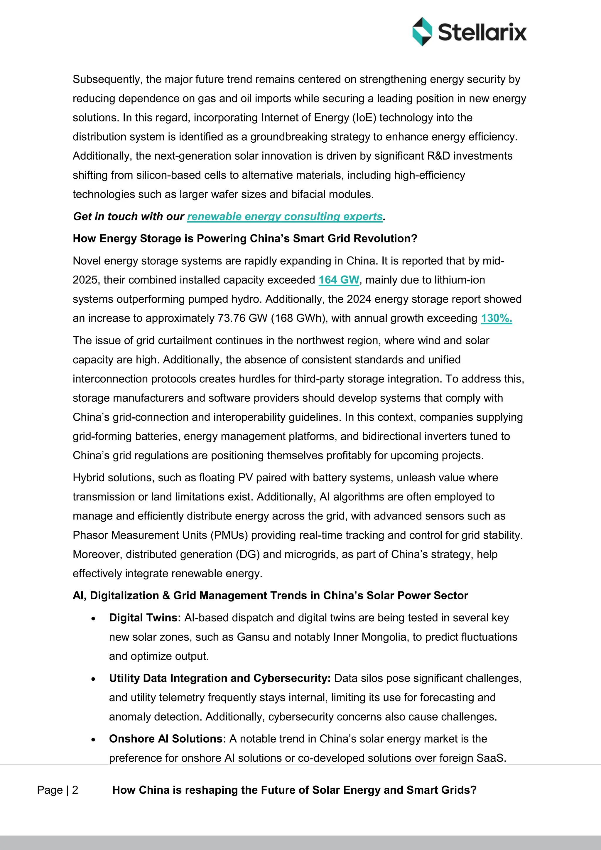 How China is Reshaping the Future of Solar Energy and Smart Grids? | PDF
