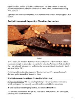 Is Chocolate Your Key to Understanding Qualitative Research? | PDF