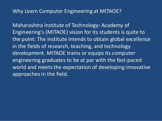 How Choosing To Learn Computer Engineering At MITAOE Can Benefit You | PPT