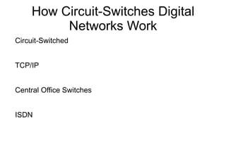How circuit switches | PPT