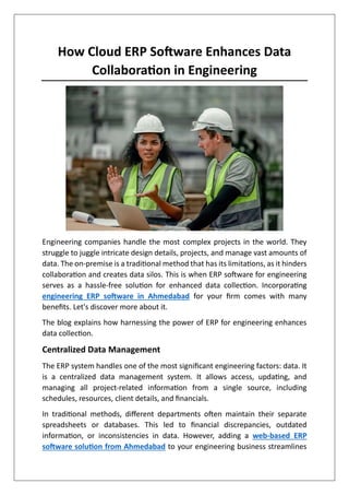 How Cloud ERP Software Enhances Data Collaboration in Engineering | PDF