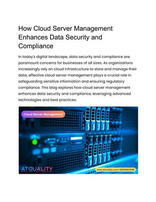 How Cloud Server Management Enhances Data Security and Compliance.pdf ...