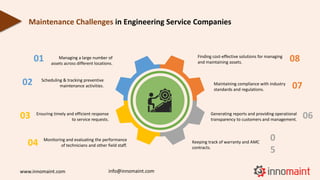 How CMMS Software streamline Service Based Engineering Company Maintenance Operation | Innomaint ...