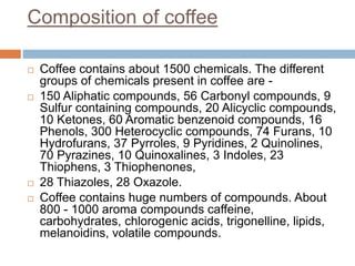 Chemistry of Coffee - How coffee keeps us awake ? | PPTX