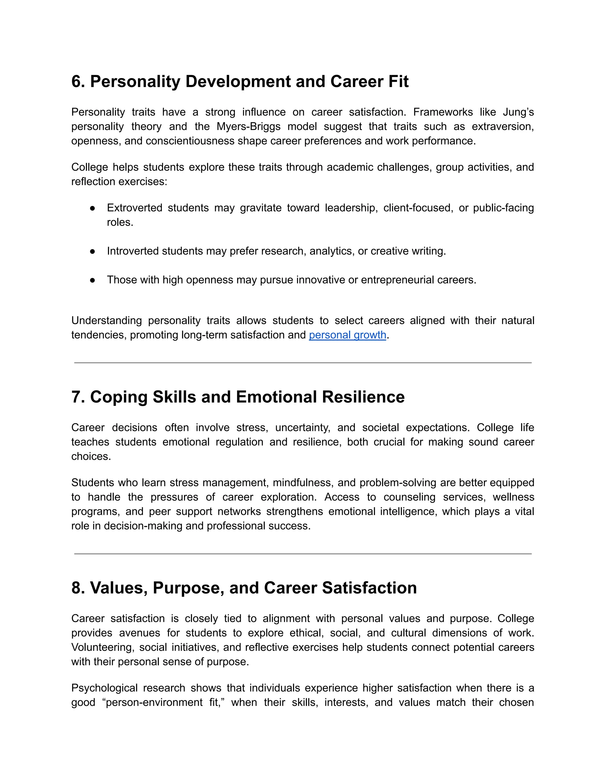 How College Influences a Person’s Career Choice | A Psychological ...