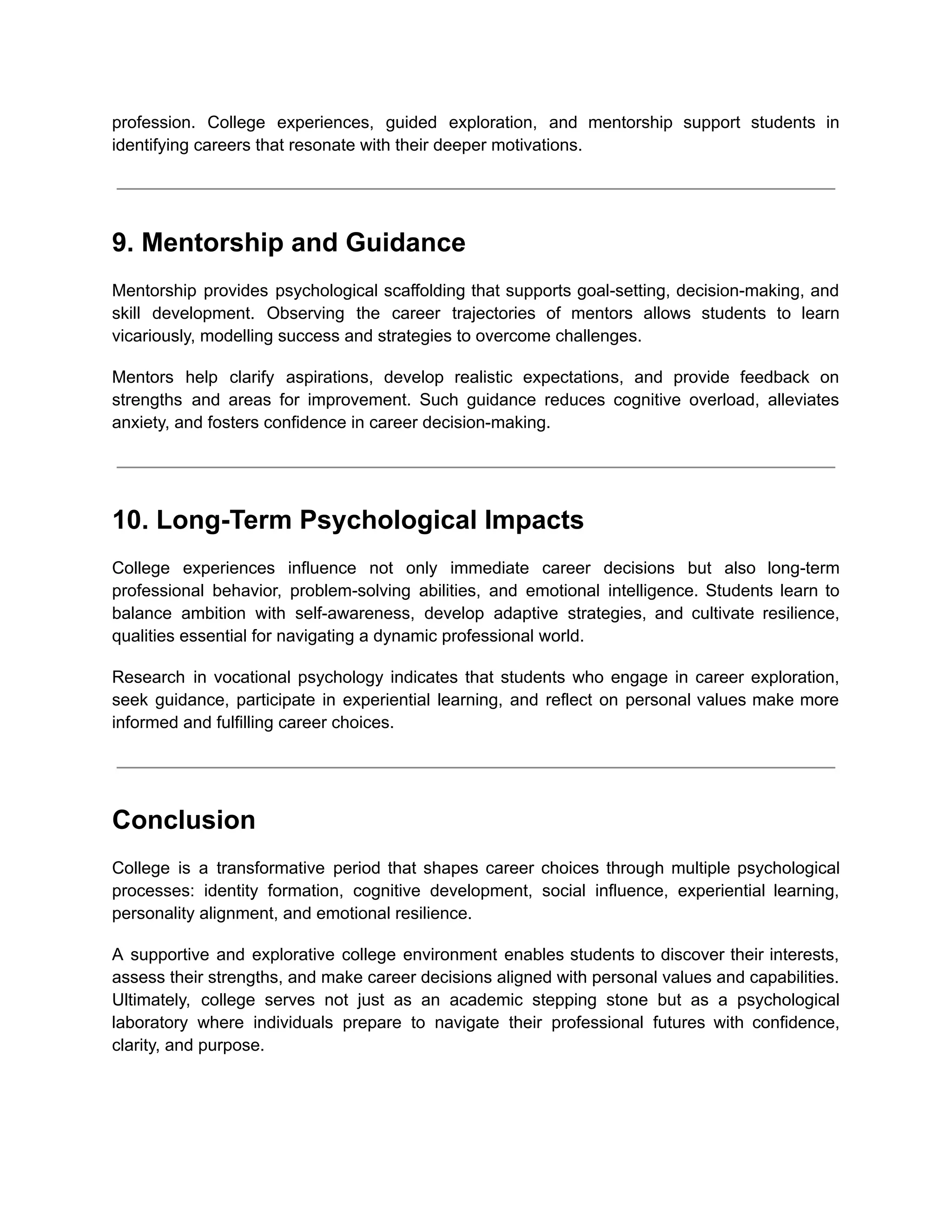 How College Influences a Person’s Career Choice | A Psychological ...