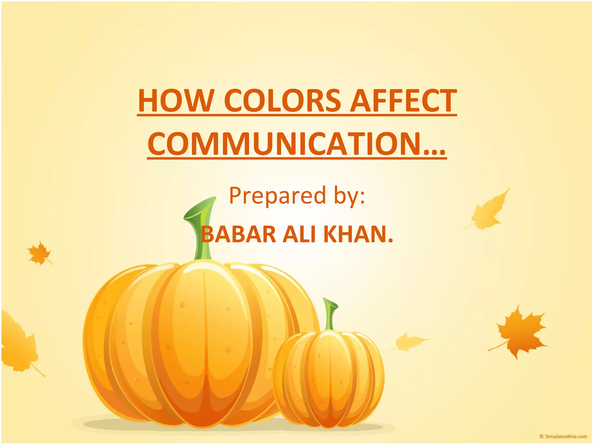 How colors affect communication.. | PPT