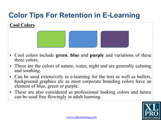 How colors affect Elearning | PPTX