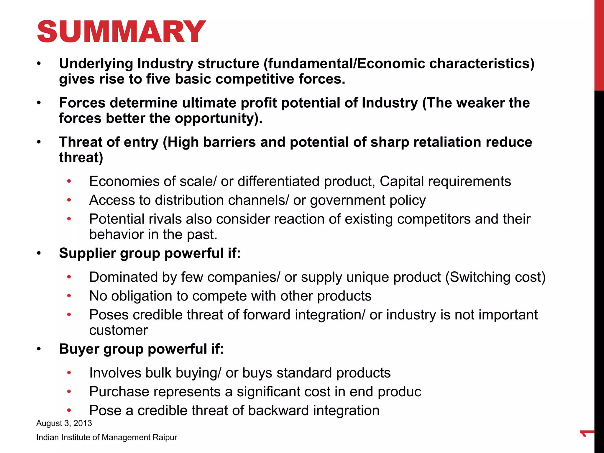 How competitive forces shape strategy sec a group 4 (1) | PPT