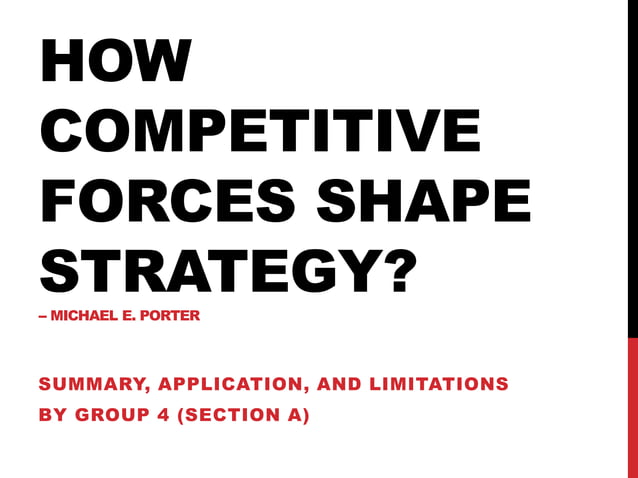 How competitive forces shape strategy sec a group 4 (1) | PPT