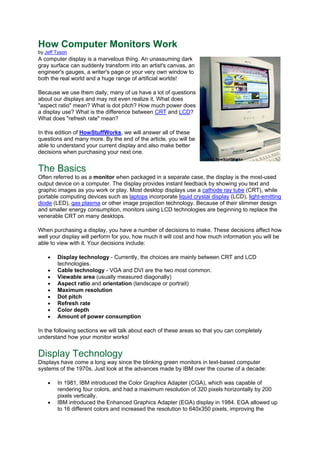 How computer monitors work | PDF