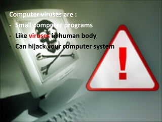 How computer viruses infect computer(explain) | PPT