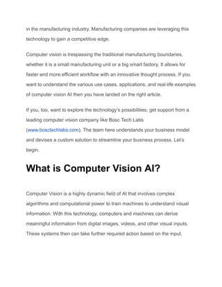 How Computer Vision Powers AI-Driven Process Optimization in ...