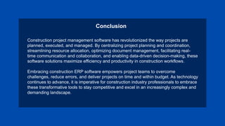 Maximizing Efficiency and Productivity: How Construction Project Management Software Transforms ...