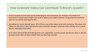 How Corporate Videos Can Contribute To Brands Growth.pptx