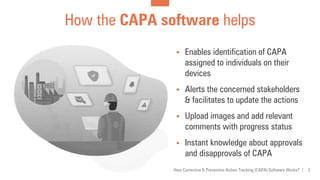 How Corrective & Preventive Action Tracking (CAPA) Software Works | PDF