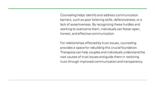 How Counseling Can Improve Relationships and Communication Skills | PDF