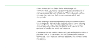 How Counseling Can Improve Relationships and Communication Skills | PDF
