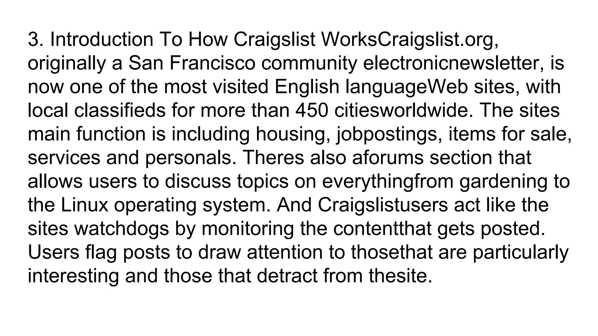 How craigslist work | PPT
