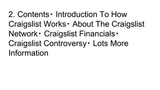 How craigslist work | PPT