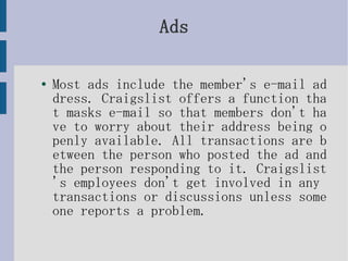 How craigslist works | PPT