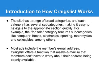 How craigslist works | PPT