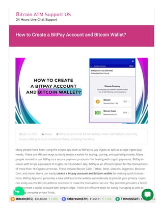 How Create a BitPay Account and Bitcoin Wallet? | PDF