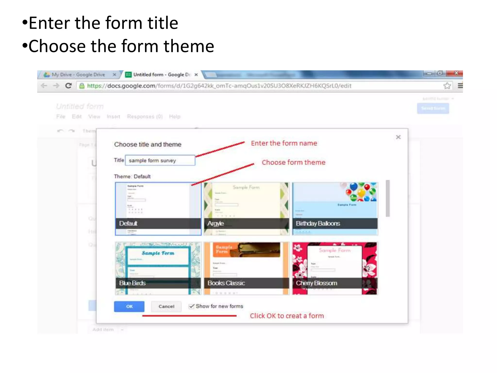 How create google forms for survey | PPTX