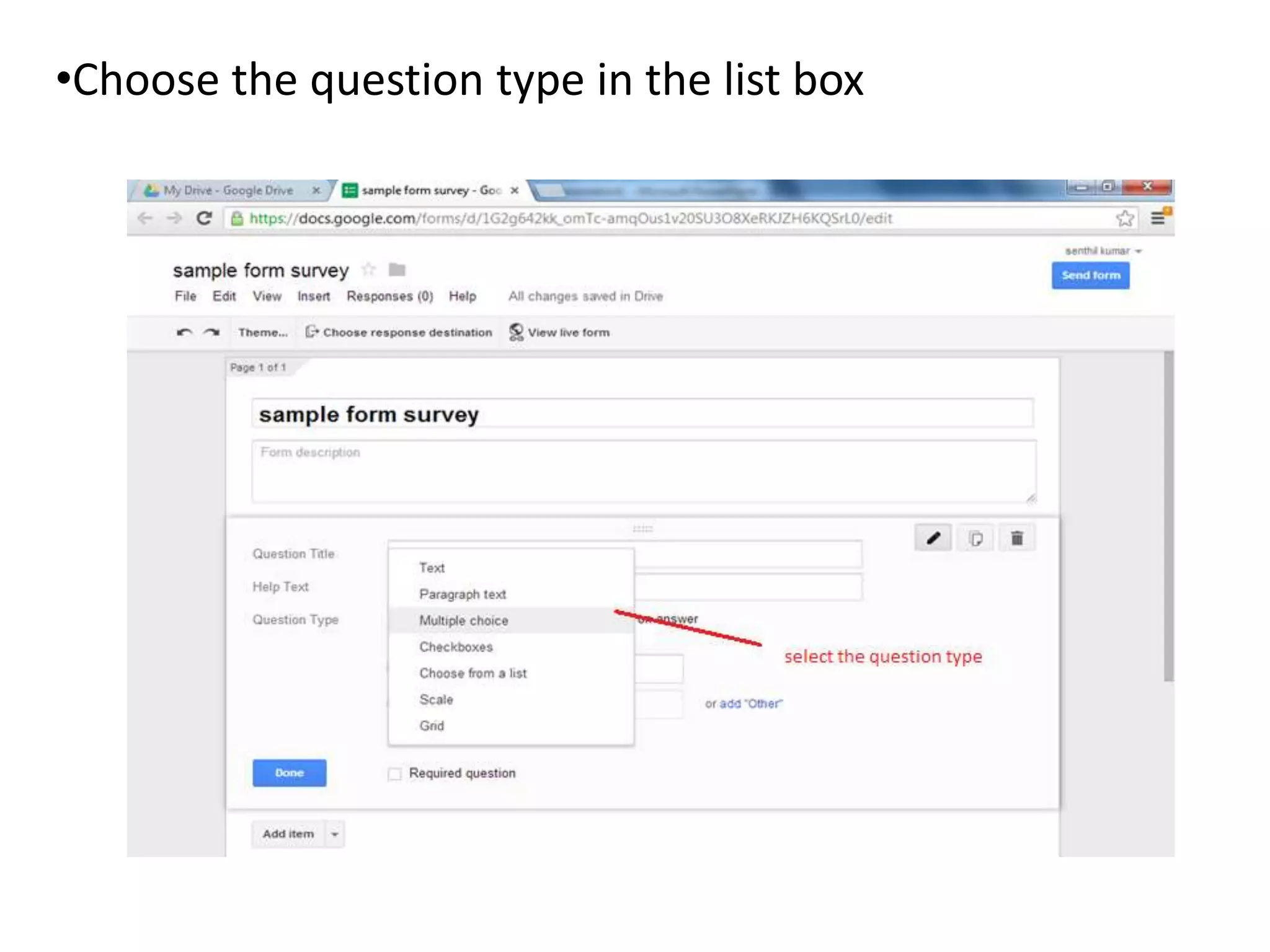 How create google forms for survey | PPTX