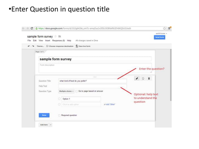 How create google forms for survey | PPTX
