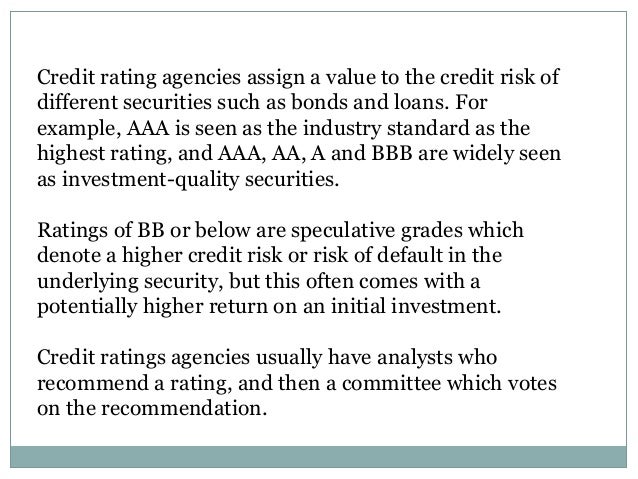 How credit rating agencies work | PPT