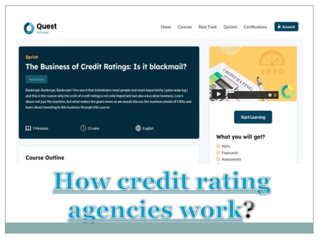 How credit rating agencies work | PPT