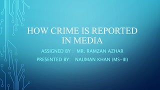 Crime Reporting | PPT