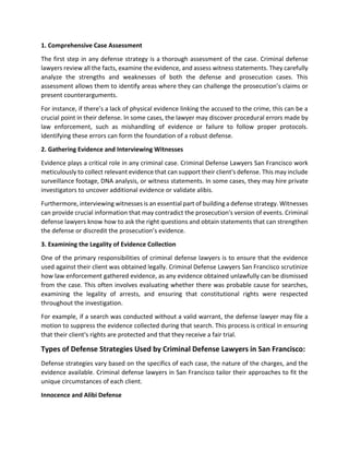 How Criminal Defense Lawyers in San Francisco Build Strong Defense ...