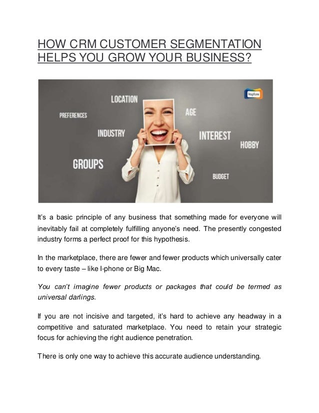 How Crm Customer Segmentation Helps You Grow Your Business