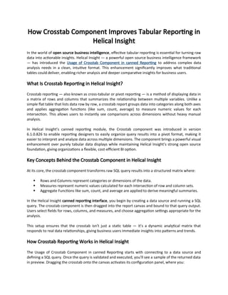 How Crosstab Component Improves Tabular Reporting in Helical Insight.docx
