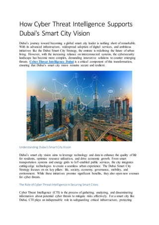 How Cyber Threat Intelligence Supports Dubai Smart City Vision | PDF
