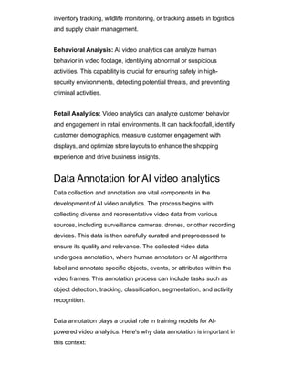 How Data Annotation drives precise AI Video Analytics.pdf | Video Software | Computer Software ...