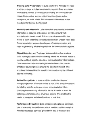 How Data Annotation drives precise AI Video Analytics.pdf | Video Software | Computer Software ...