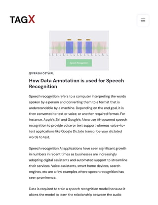How Data Annotation is used for Speech Recognition.pdf