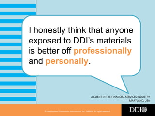 How DDI Facilitators Transform Leaders | PPTX