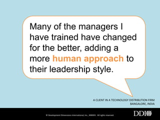 How DDI Facilitators Transform Leaders | PPTX
