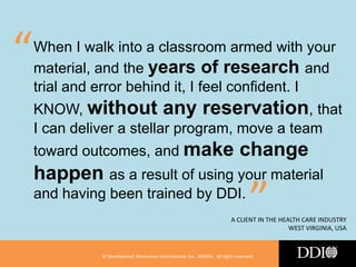How DDI Facilitators Transform Leaders | PPTX