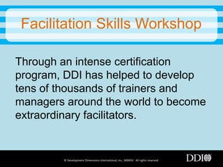 How DDI Facilitators Transform Leaders | PPTX