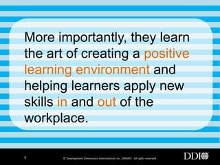 How DDI Facilitators Transform Leaders | PPTX