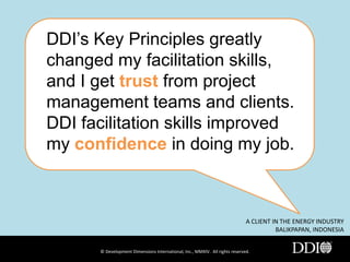 How DDI Facilitators Transform Leaders | PPTX | Workshops and Classes ...