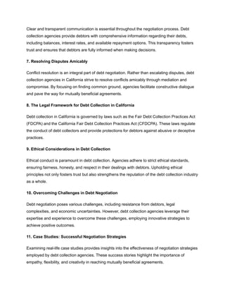 Creating Win-Win Solutions: Negotiation Techniques of Debt Collection ...