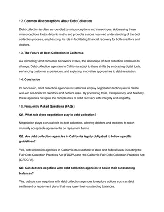 Creating Win-Win Solutions: Negotiation Techniques of Debt Collection ...