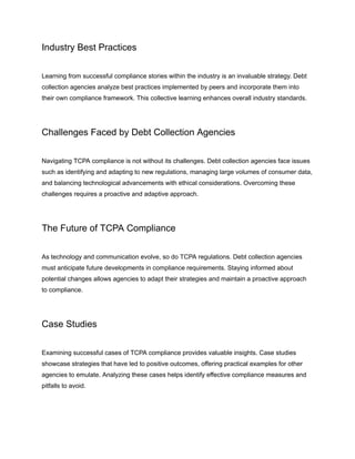 Ensuring TCPA Compliance: Best Practices for Debt Collection Agencies ...