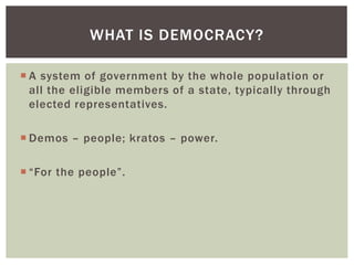 How democratic is the UK? | PPTX
